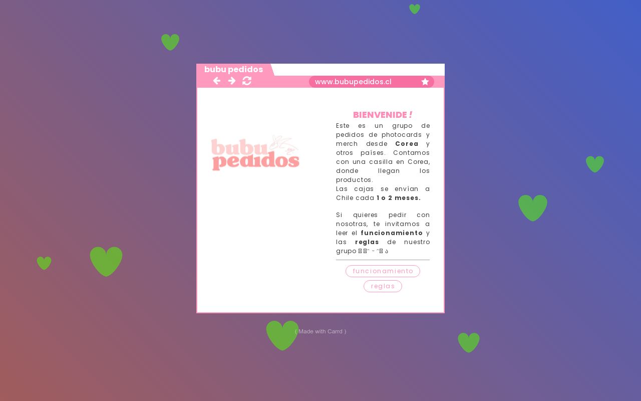 BUBU PEDIDOS ･ﾟ: